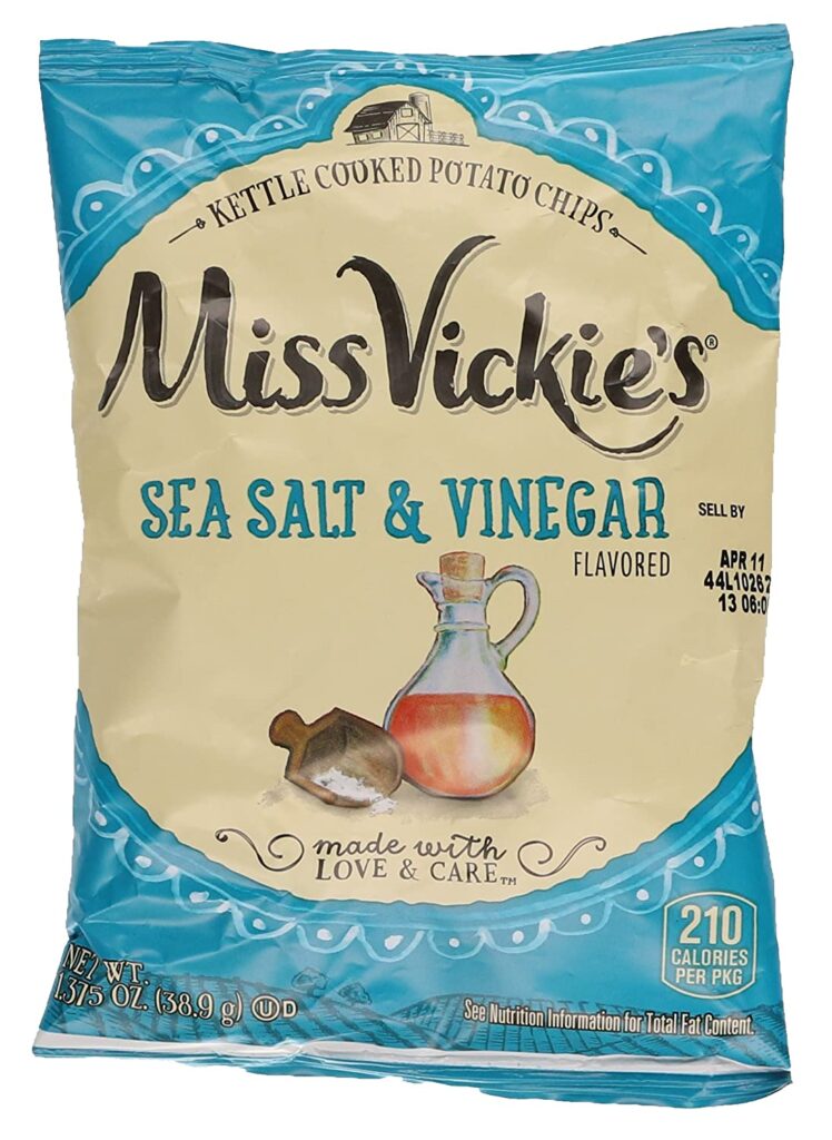 MISS VICKIES POTATO CHIPS SALT VINEGAR 64/1.375 OZ - Denver Beverage